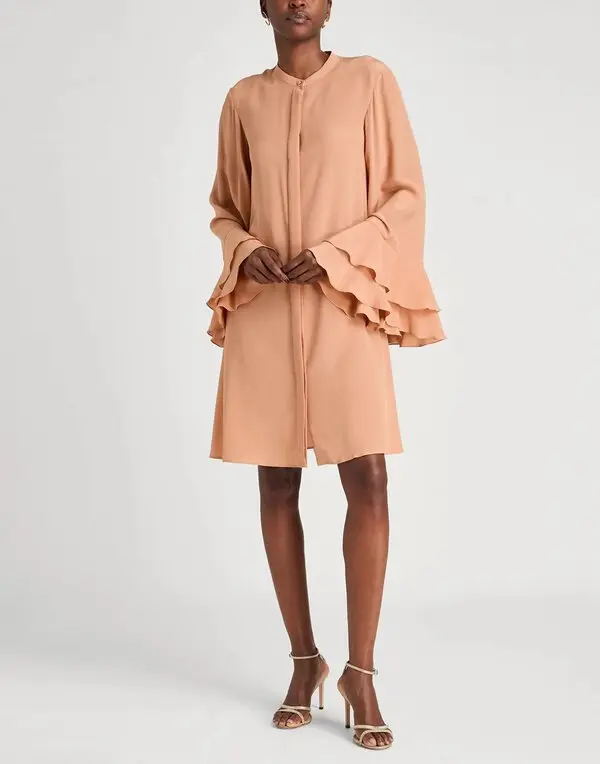 Chloé Satin Flared Sleeve Dress
