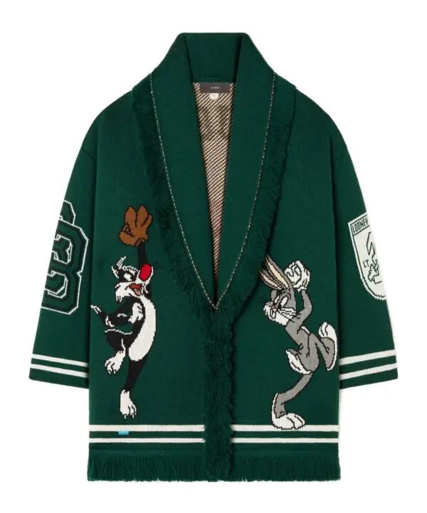 Alanui X Looney Tunes Bugs Bunny & Sylvester Wool Cardigan