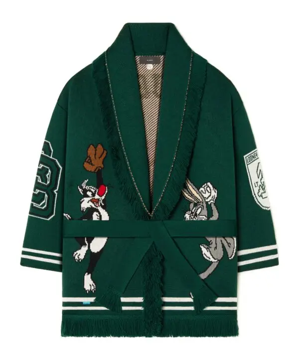 Alanui X Looney Tunes Bugs Bunny & Sylvester Wool Cardigan