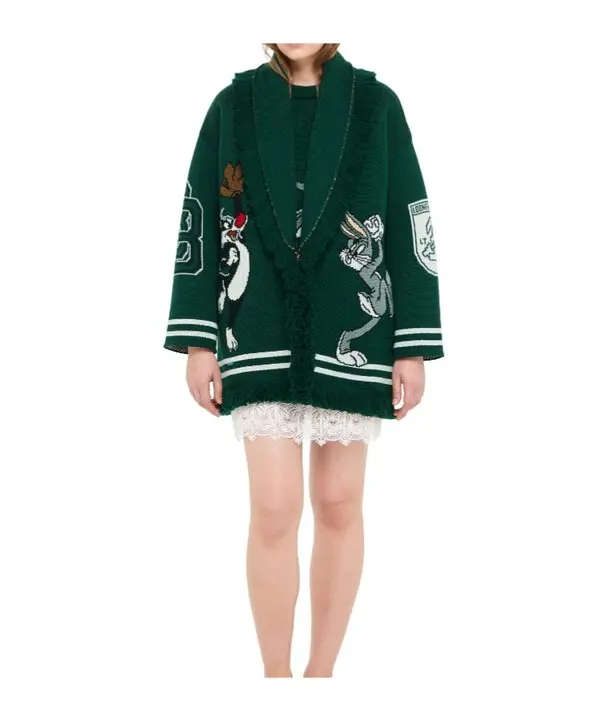 Alanui X Looney Tunes Bugs Bunny & Sylvester Wool Cardigan