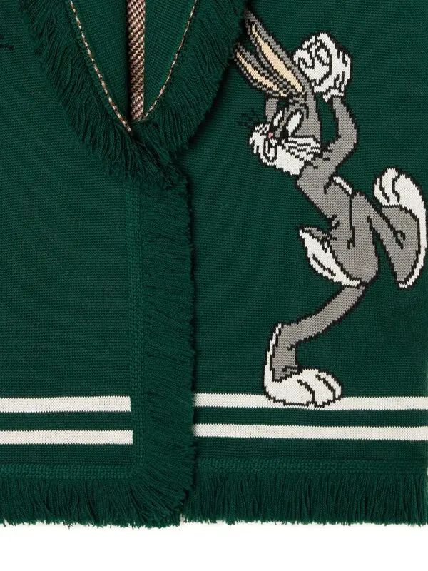 Alanui X Looney Tunes Bugs Bunny & Sylvester Wool Cardigan