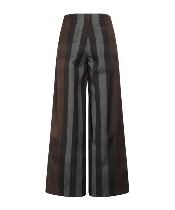 Burberry Wide-leg Striped Trousers