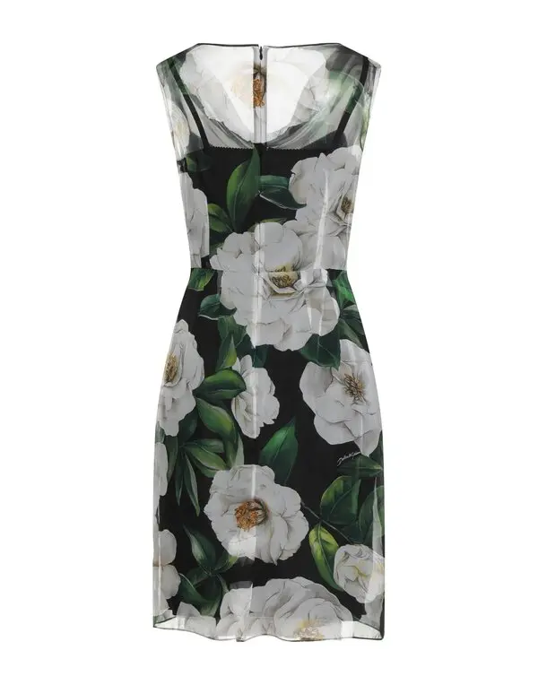 Dolce & Gabbana Sleeveless Floral Print Chiffon Dress