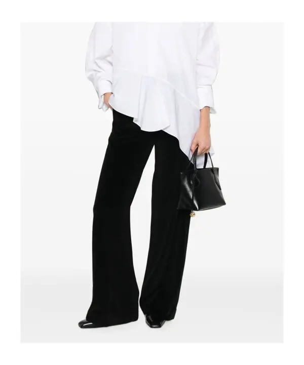CIRCOLO 1901 Velvet-effect Wide-leg Trousers