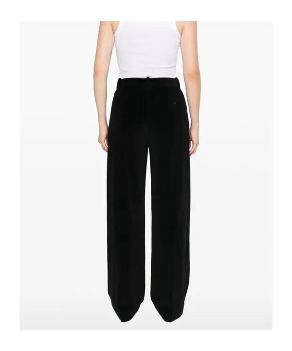 CIRCOLO 1901 Velvet-effect Wide-leg Trousers