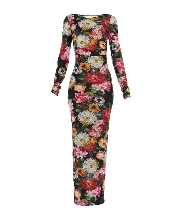 Dolce & Gabbana Floralprint Longsleeve Dress