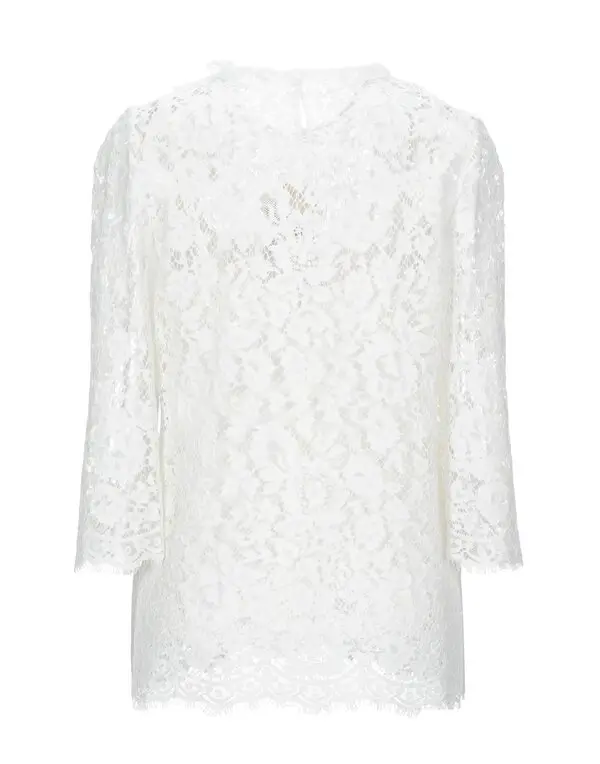 Dolce & Gabbana Lace Three-quarter Sleeve Top