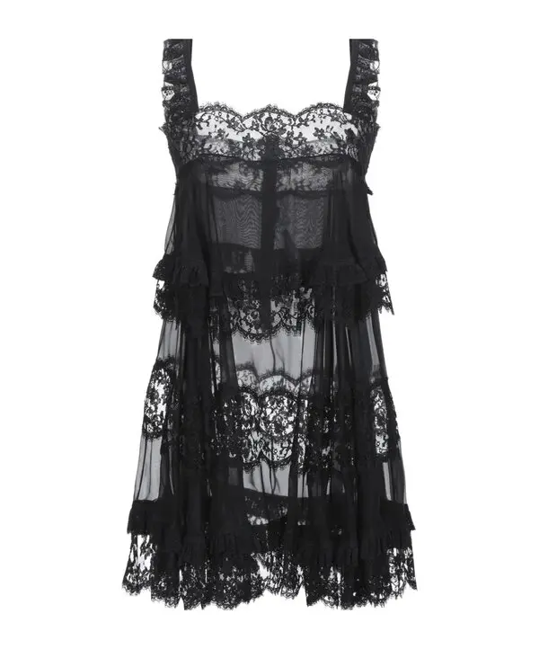 Dolce & Gabbana Lace Sleeveless Top - Black
