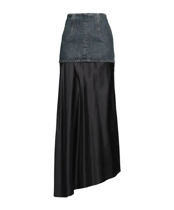 MAISON MARGIELA Two-tone Spliced A-line Maxi Skirt