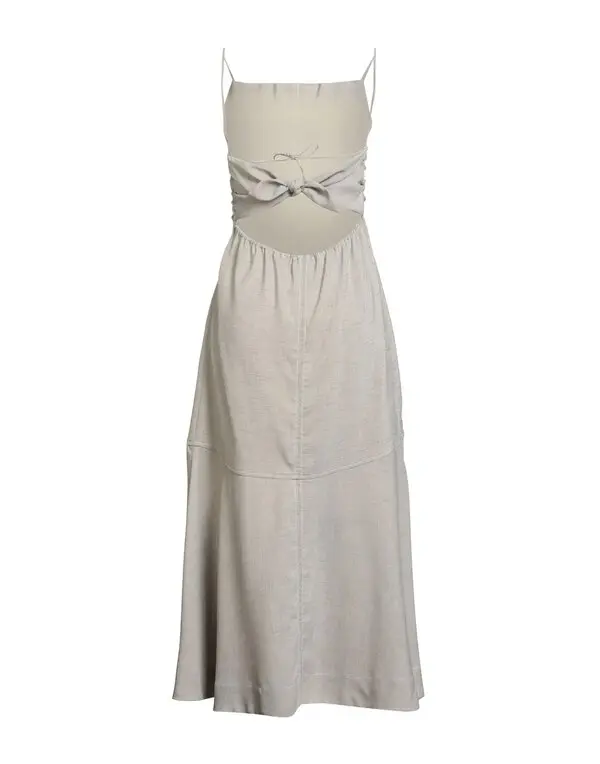 GANNI Sleeveless Open Back Crepe Dress