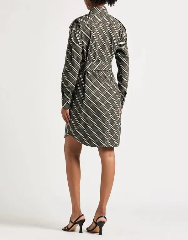 Burberry Checked Long Sleeve Shirt Dress