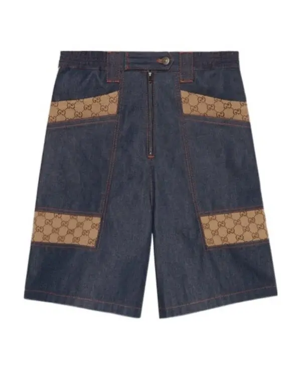 Gucci High-waist Denim Bermuda Shorts