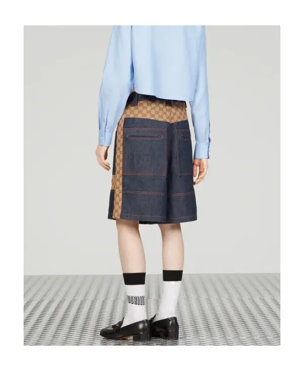 Gucci High-waist Denim Bermuda Shorts