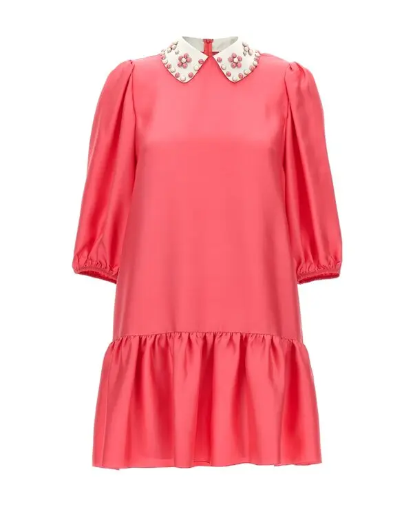 Red Valentino Rivet Collar Dress