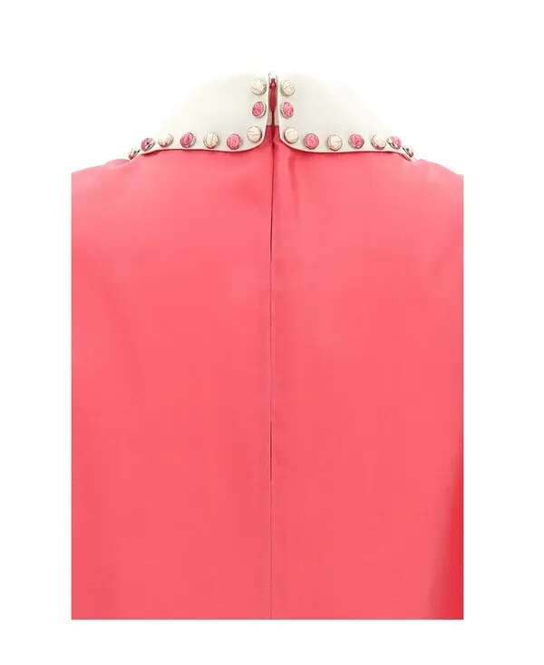 Red Valentino Rivet Collar Dress