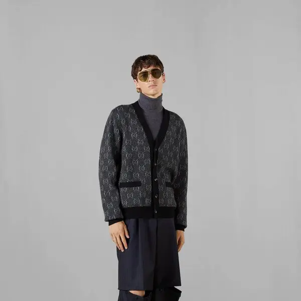 Gucci Gg Jacquard Button-up Cardigan