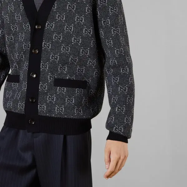Gucci Gg Jacquard Button-up Cardigan