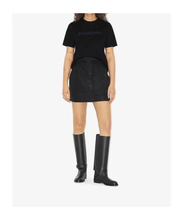 Burberry Logo-print Cotton T-shirt - Black