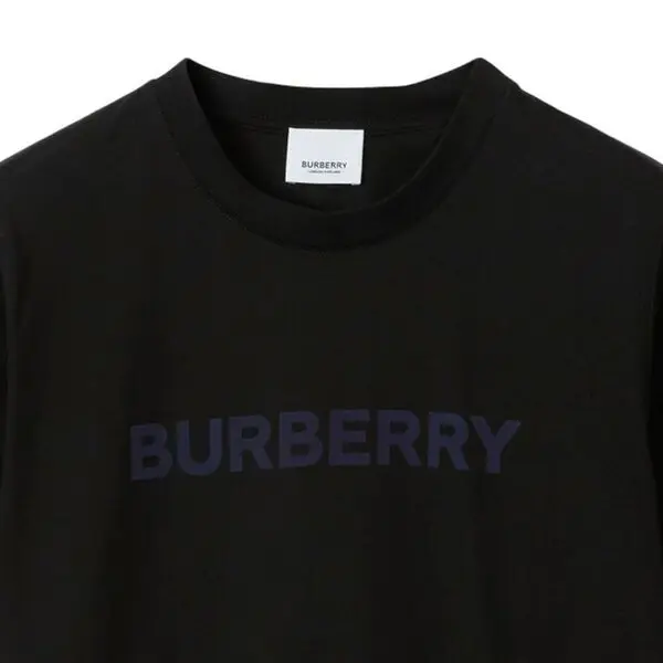 Burberry Logo-print Cotton T-shirt - Black