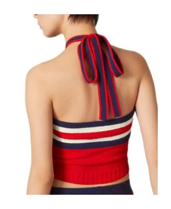 Gucci Halterneck Knitted Cropped Top