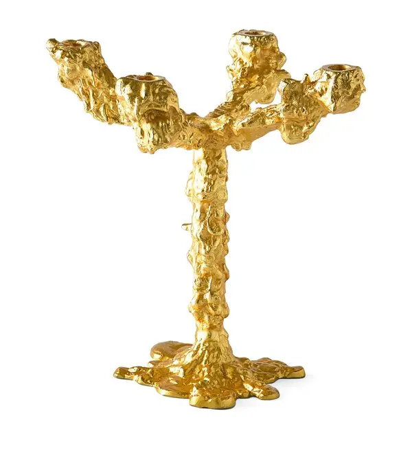 POLSPOTTEN Four-arms Drip Candle Holder - Gold