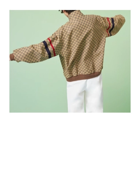 Gucci Gg Cotton Canvas Bomber Jacket