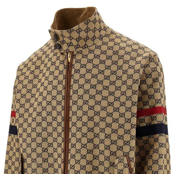 Gucci Gg Cotton Canvas Bomber Jacket