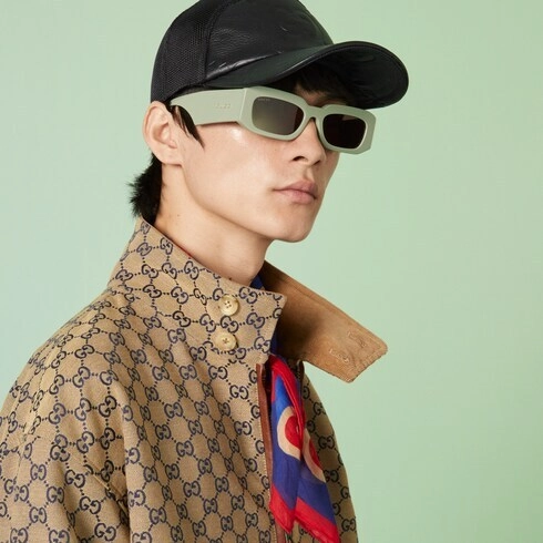 Gucci Gg Cotton Canvas Bomber Jacket