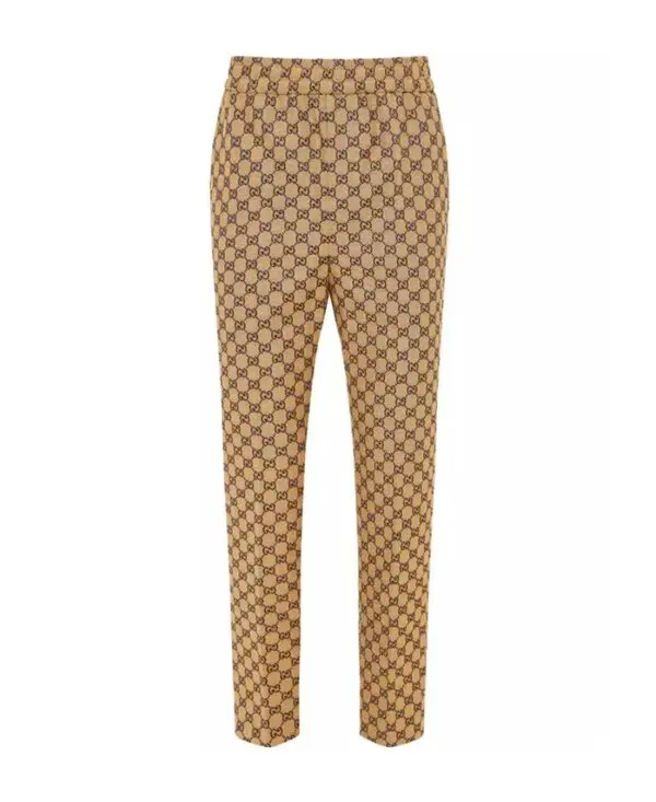 Gucci Monogrammed Elastic Waist Casual Pants