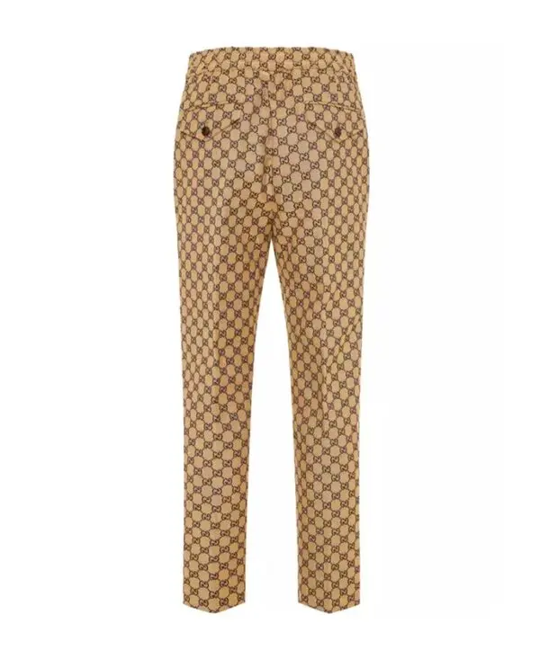 Gucci Monogrammed Elastic Waist Casual Pants