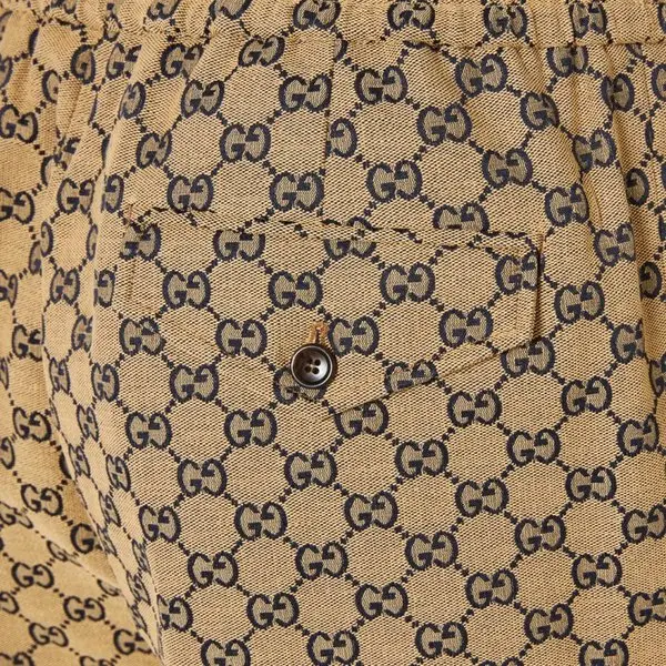 Gucci Monogrammed Elastic Waist Casual Pants