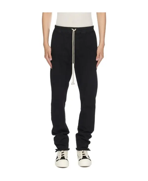 Rick Owens Elasticated Drawstring Waistband Trousers - Black