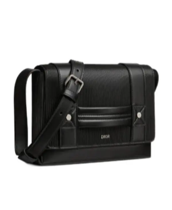 Dior Logo Embossed Shoulder Bag