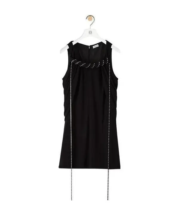 Loewe Embellished Strapless Sling Dress