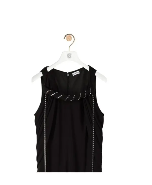 Loewe Embellished Strapless Sling Dress