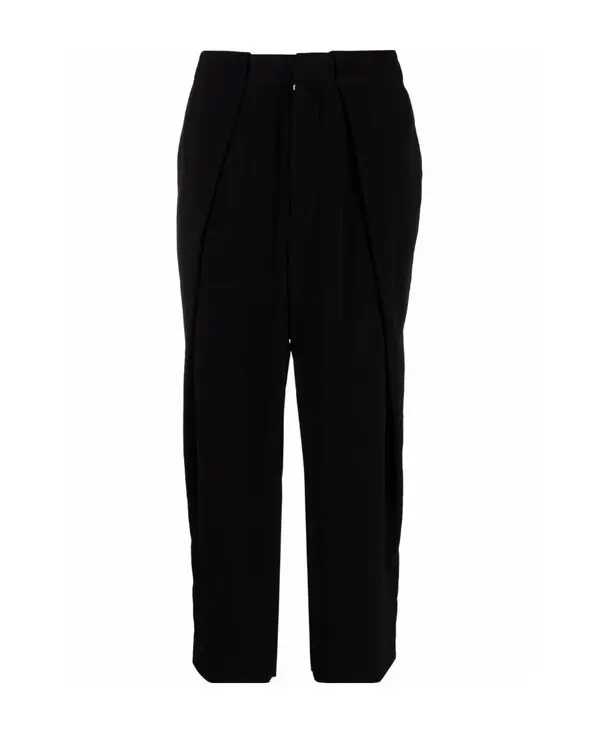 Balmain Crêpe Pleated Cropped Trousers
