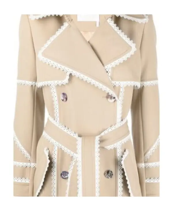 Chloé Scallop-trim Belted Trench Coat