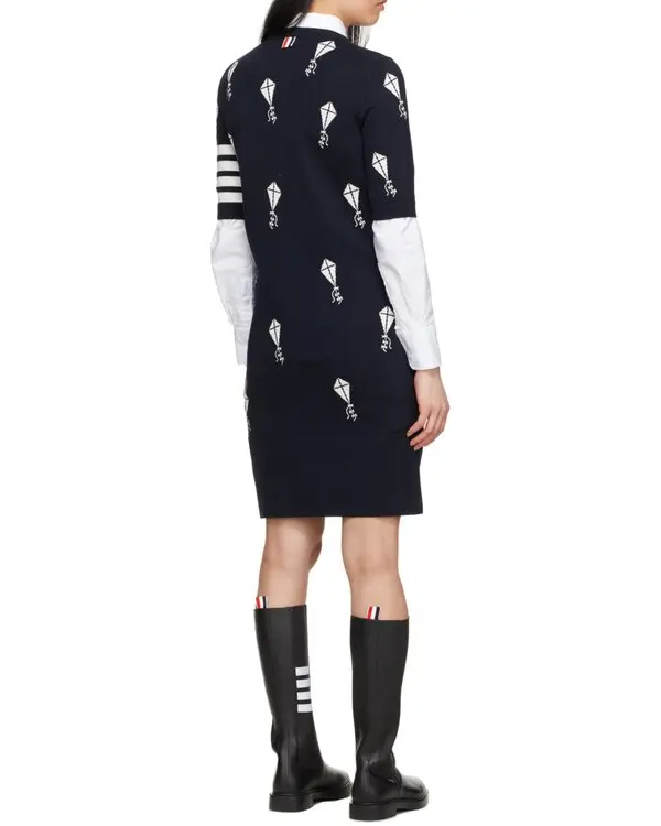 Thom Browne 4-bar Striped Knitted Dress