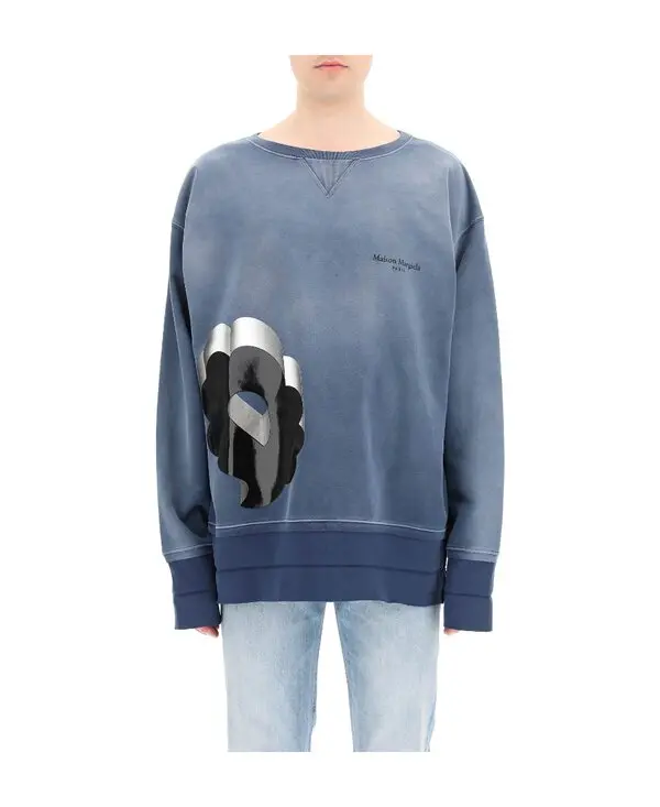 MAISON MARGIELA Printed Crewneck Sweatshirt