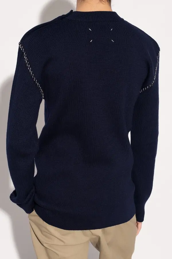 MAISON MARGIELA Wool Pullover With Animal Totem Embroidery