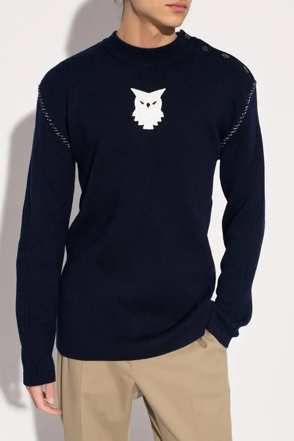 MAISON MARGIELA Wool Pullover With Animal Totem Embroidery