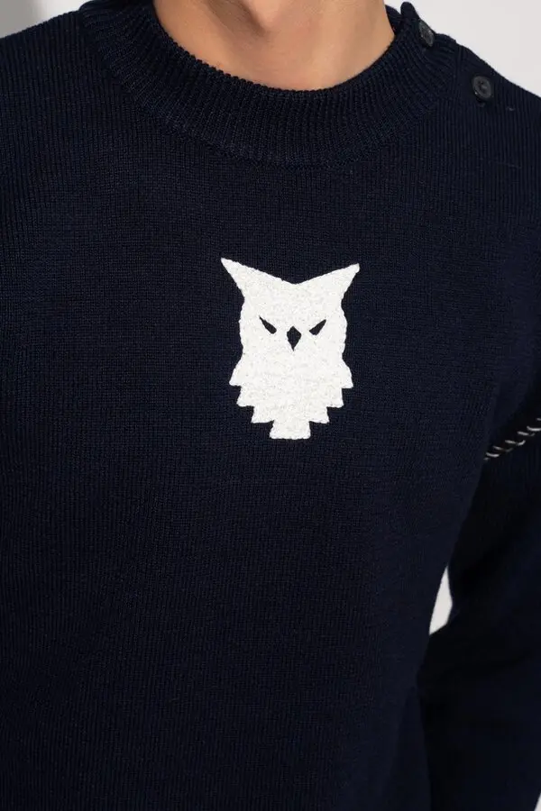 MAISON MARGIELA Wool Pullover With Animal Totem Embroidery