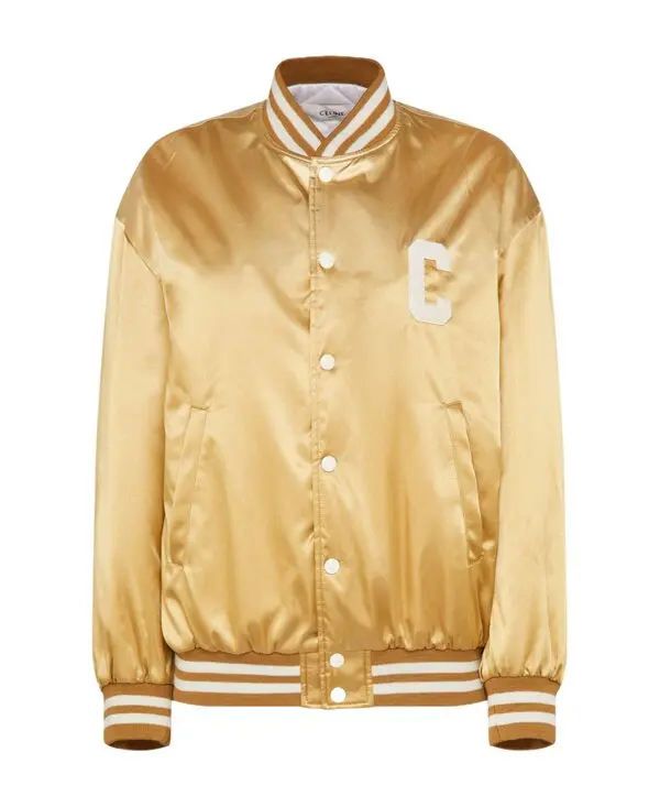 Celine Varsity Jacket With Letter Applique