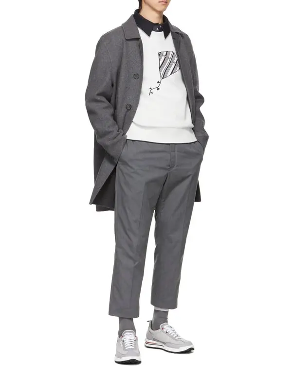 Thom Browne Pullover With Kite Icon Jacquard 4-bar In Cotton