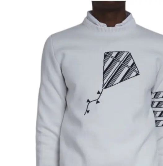 Thom Browne Pullover With Kite Icon Jacquard 4-bar In Cotton