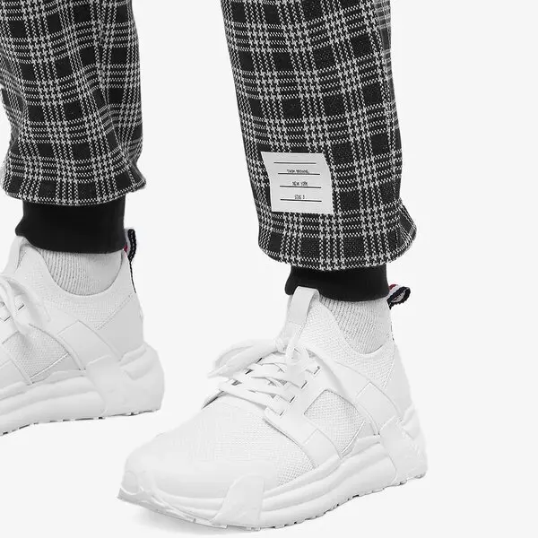 Thom Browne Check-pattern Drawstring Track Pants - Navy Blue