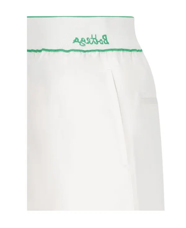 Bottega Veneta Logo Embroidered Shorts With Contrast Stitching