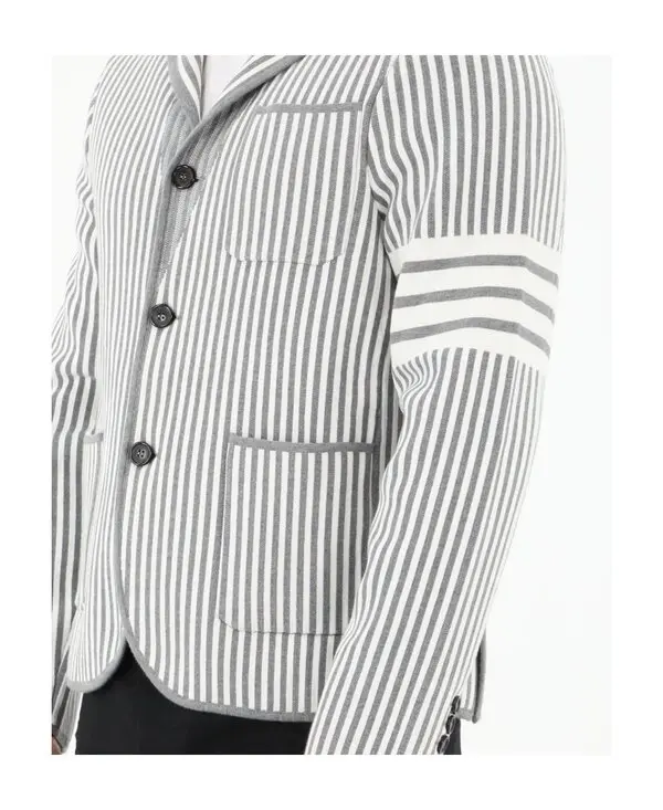Thom Browne Striped Cotton Blazer