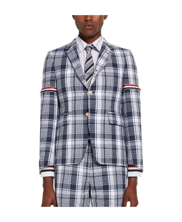 Thom Browne Plaid Armband Suit Jacket