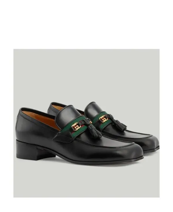 Gucci Web Interlocking G Loafers